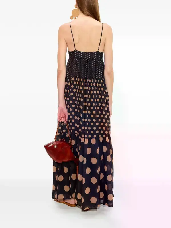 SIMONMILLER Romi Polka-dot Maxi Dress