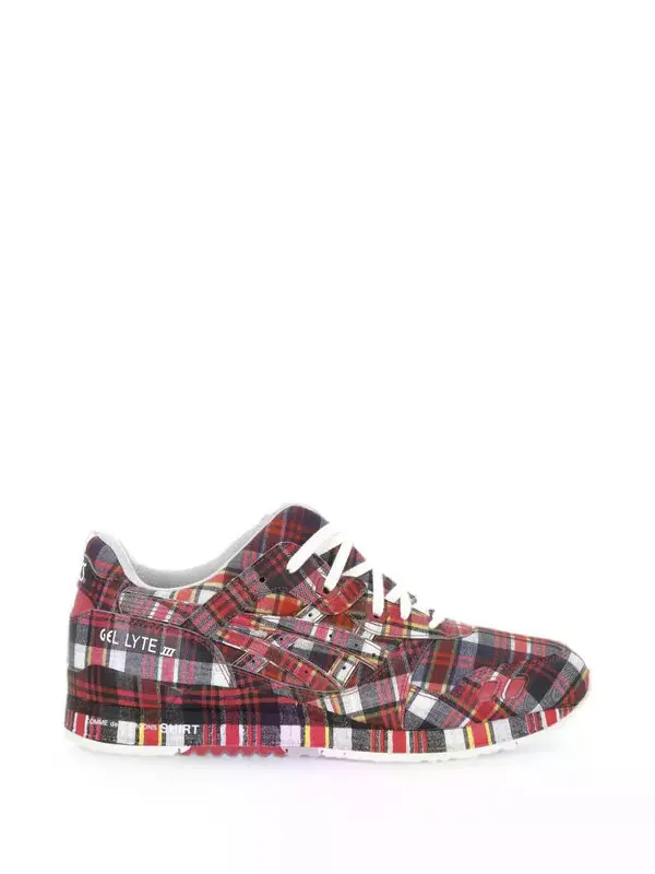 Asics Comme Des Garçons X Gel Lyte Iii Plaid Sneakers - Red
