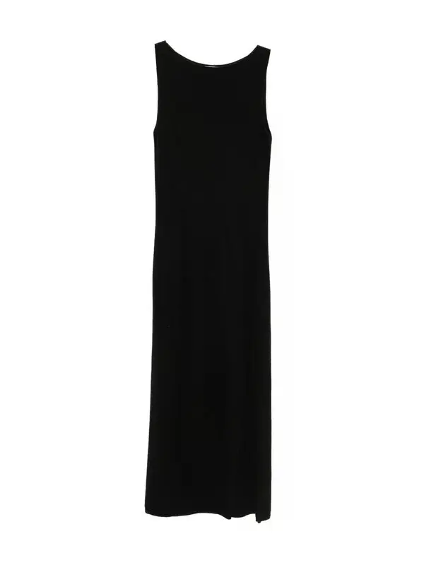 SERGIO MORETTI FIRENZE Sleeveless Side-slit Midi Dress - Black