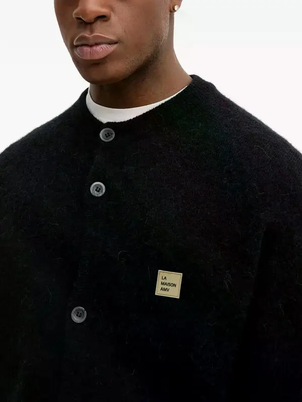 American Vintage Vitow Logo-patch Cardigan - Black