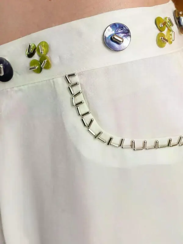 SIEDRES Embellished Wide-leg Trousers
