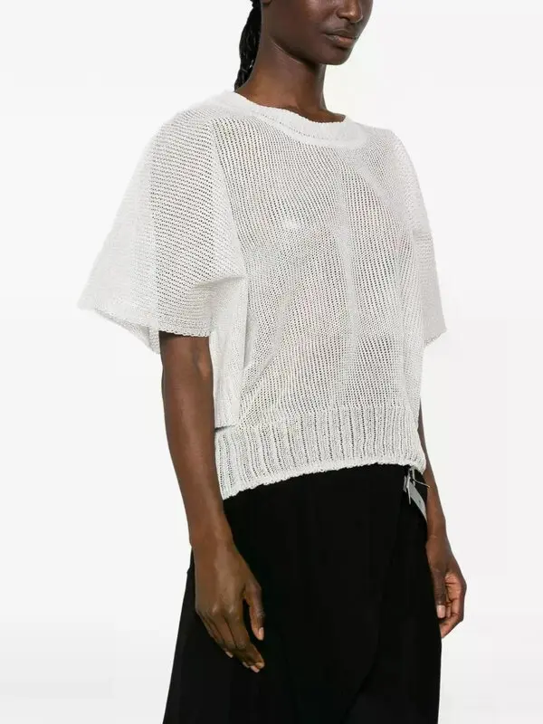 Issey Miyake Open-knit Linen T-shirt