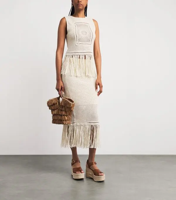 Zimmermann Indra Crochet Fringe Tank Top