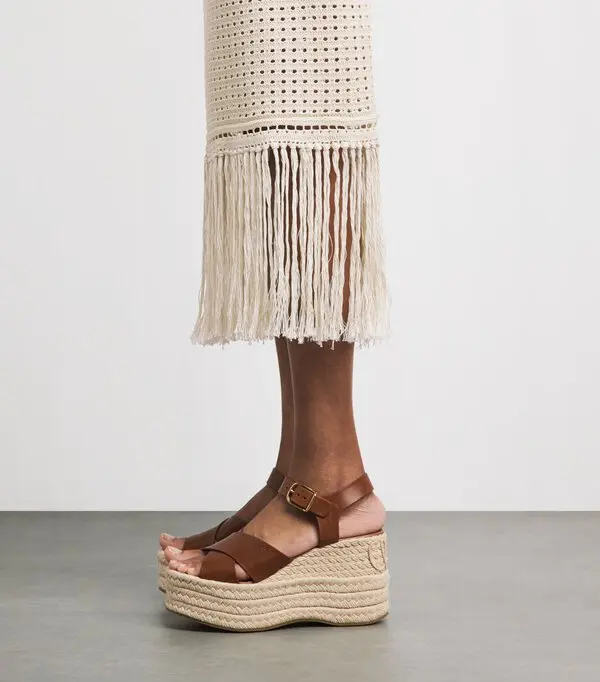 Zimmermann Indra Crochet Midi Skirt With Fringe