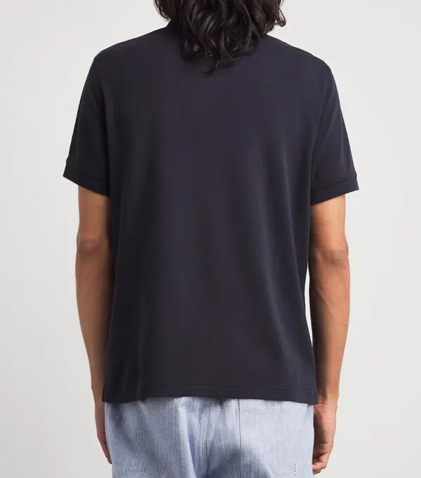 Barbour Zip-up Crackehall Polo Shirt - Navy