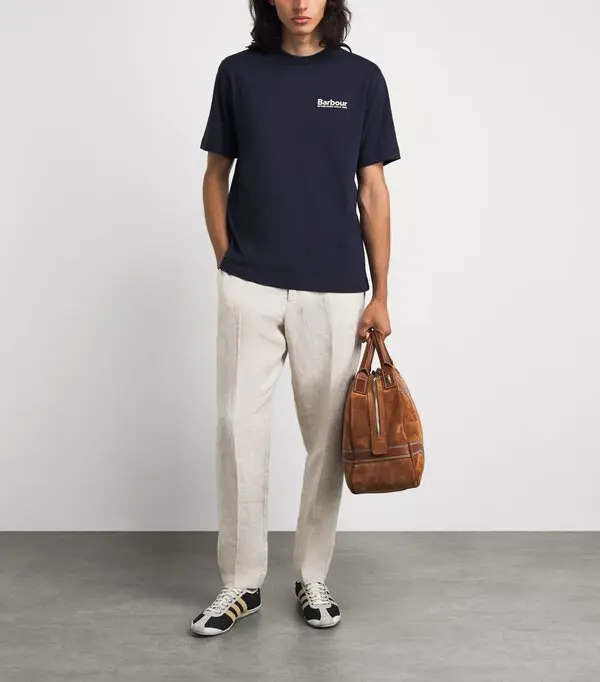 Barbour Cotton Logo T-shirt - Navy