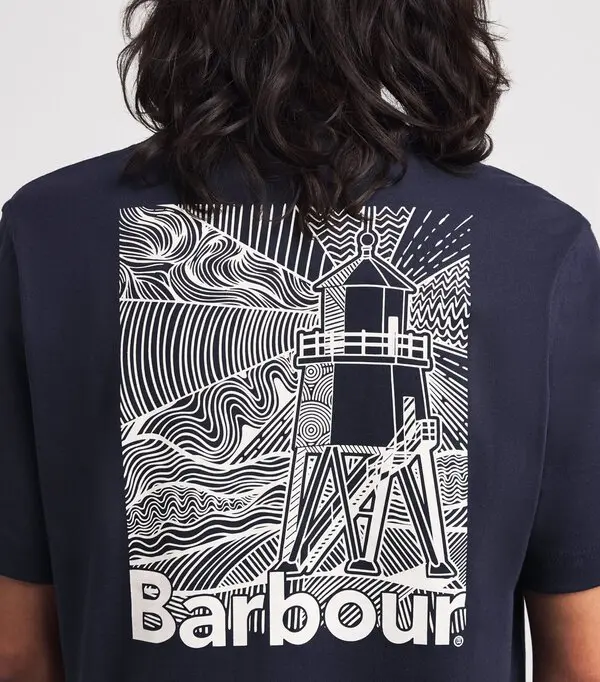 Barbour Cotton Logo T-shirt - Navy