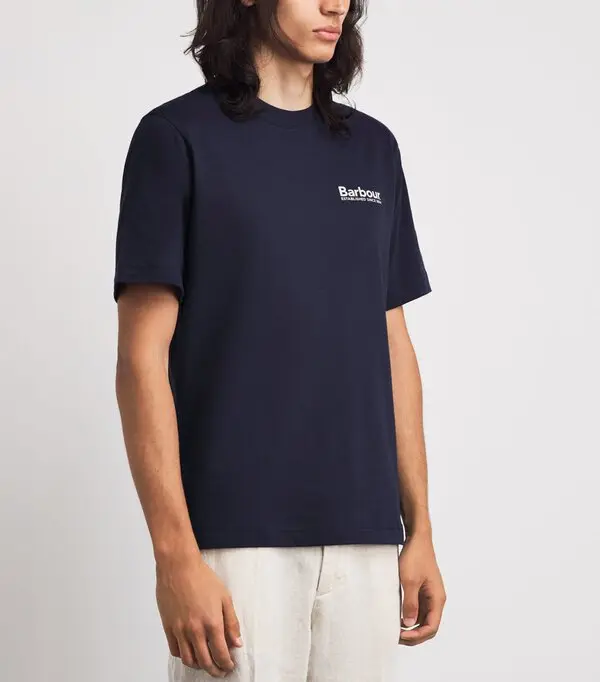 Barbour Cotton Logo T-shirt - Navy