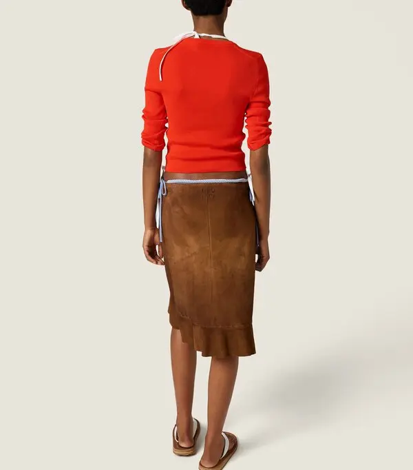 Miu Miu Ribbed Cropped Sweater