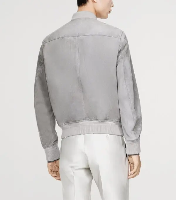 TOM FORD Perforated Suede Bomber Jacket