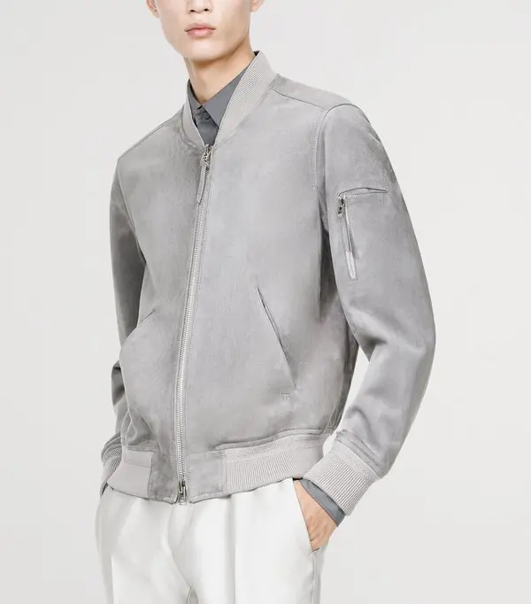 TOM FORD Perforated Suede Bomber Jacket