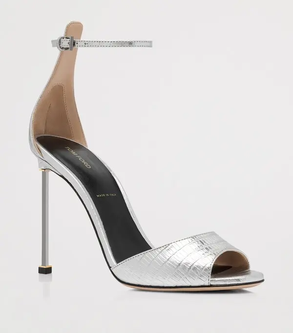TOM FORD Metallic Leather Stiletto Sandals