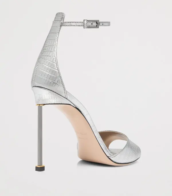 TOM FORD Metallic Leather Stiletto Sandals