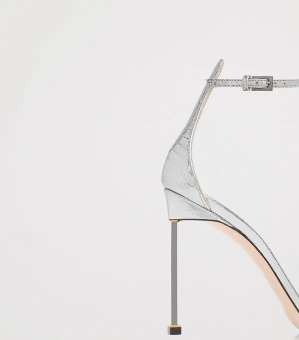 TOM FORD Metallic Leather Stiletto Sandals