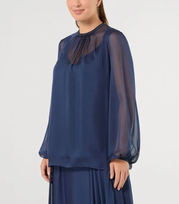 Marina Rinaldi Silk Chiffon Blouse