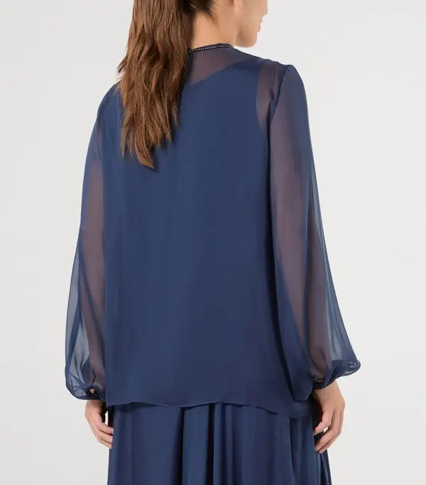 Marina Rinaldi Silk Chiffon Blouse