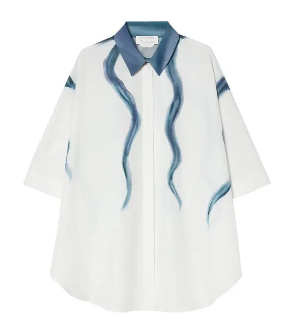Marina Rinaldi Printed Cotton Shirt - Neutral
