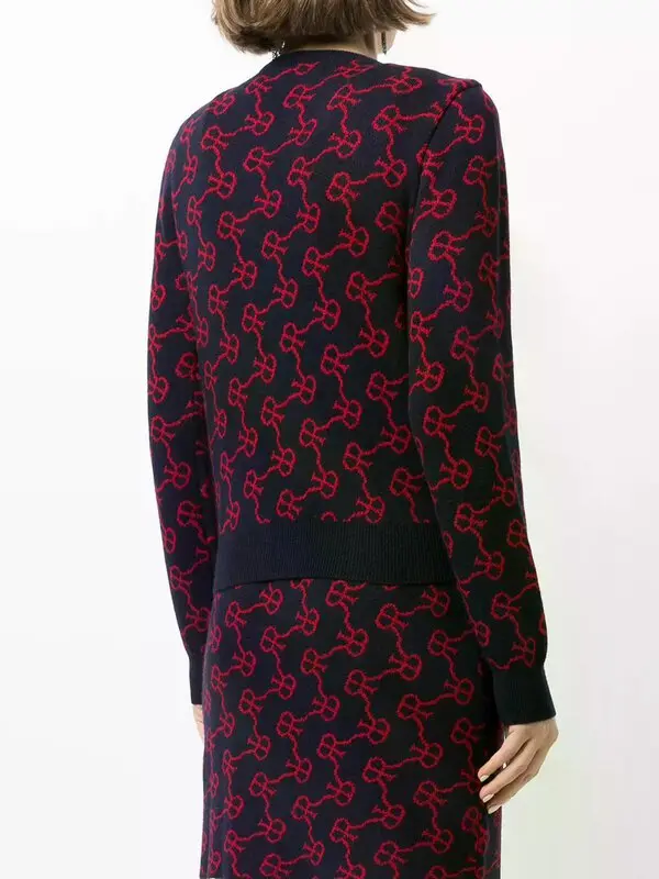 Rokh Intarsia-knit Logo Twin Set