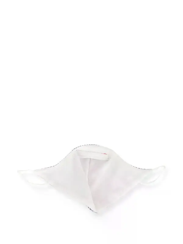 Isaia Check-pattern Face Mask - White