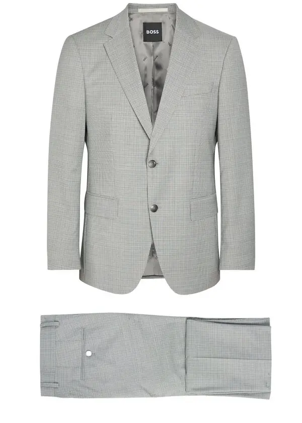 BOSS Houndstooth Stretch-wool Suit