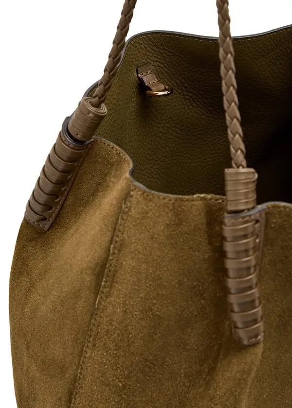 Etro Libra Large Leather And Suede Tote - Multicoloured