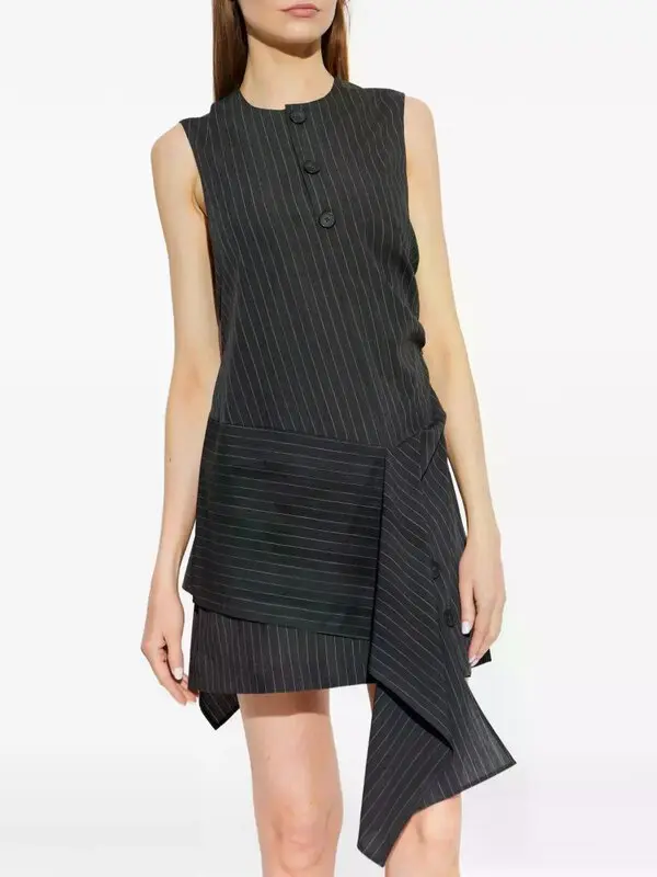 IRO PARIS Klea Pinstripe Layered Mini Dress