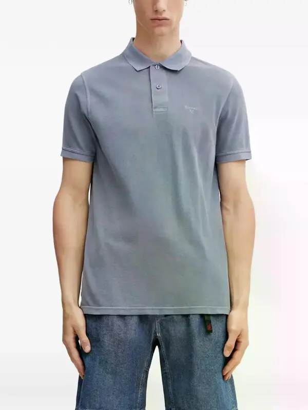 Barbour Logo-embroidered Polo Shirt - Blue