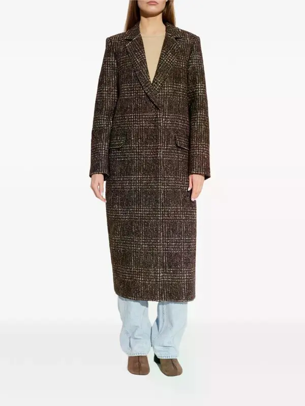 IRO PARIS Igliya Bouclé Checked Coat