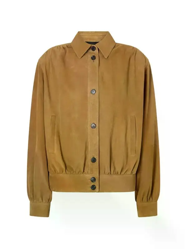 Saint Laurent Suede Shirt Jacket - Neutrals
