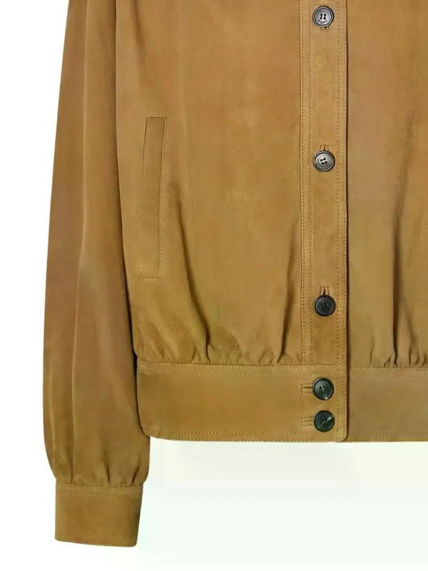 Saint Laurent Suede Shirt Jacket - Neutrals