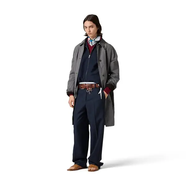 Miu Miu Single-breasted Gingham Check Trench Coat
