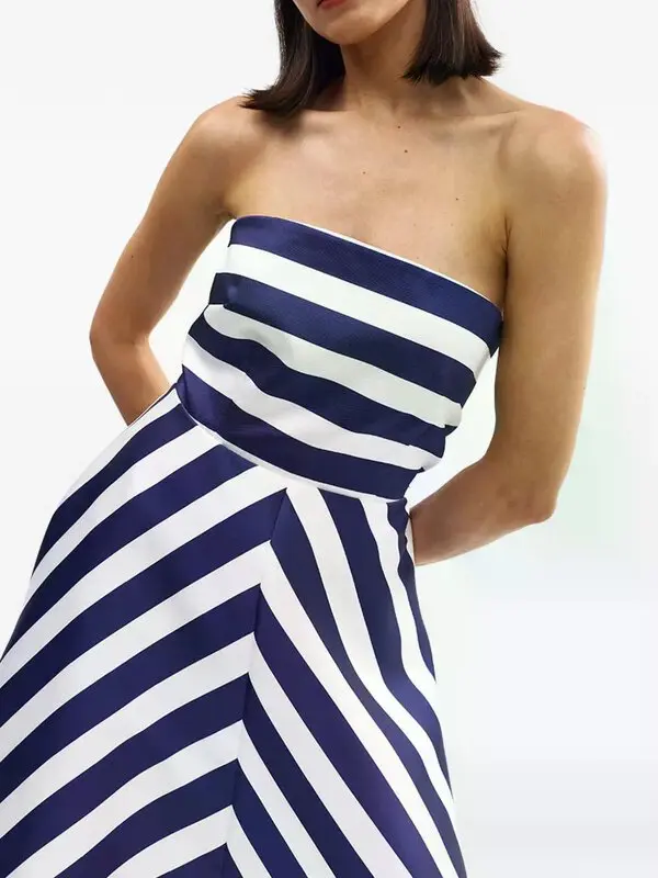 ASTON STUDIO Audrey Strapless Striped Gown