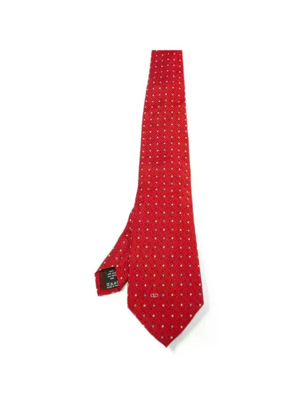 Valentino Garavani Jacquard-woven Tie - Red