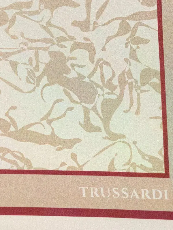 TRUSSARDI Greyhound-print Silk Scarf