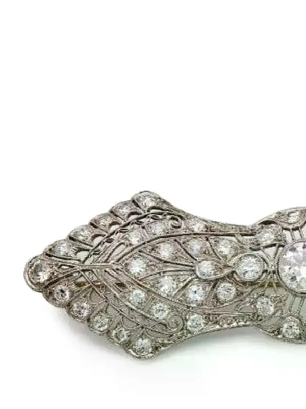 JEWELS AFICIONADO Diamond Brooch In White Gold