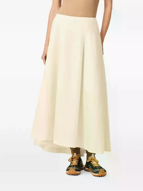 AMI Paris Cotton And Linen Godet Skirt