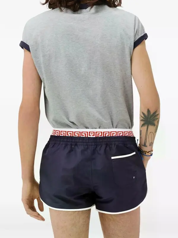 Versace Double-waistband Swim Shorts - Blue