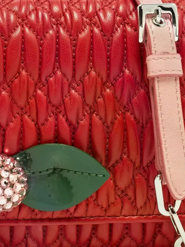Miu Miu Matelassé Crystal-embellished Wallet-on-chain