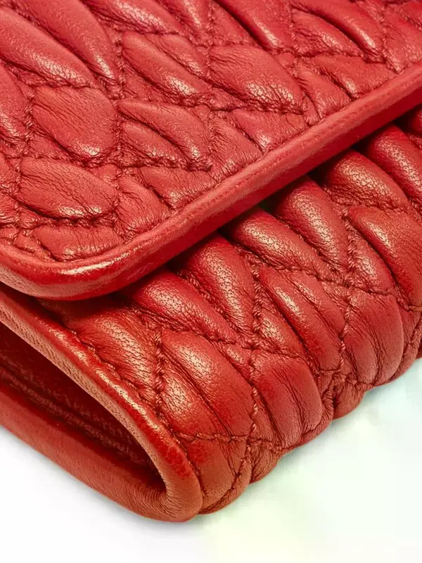 Miu Miu Matelassé Crystal-embellished Wallet-on-chain
