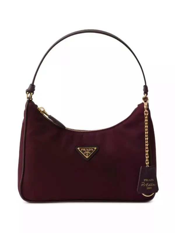 Prada Re-edition 2005 Re-nylon And Saffiano Leather Mini Shoulder Bag - Red
