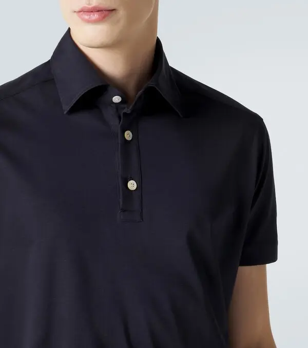 Kiton Cotton Polo Shirt - Blue