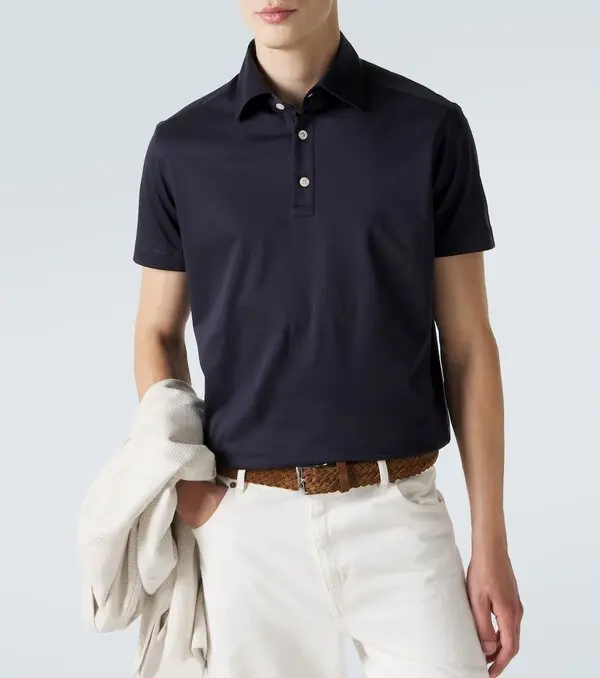 Kiton Cotton Polo Shirt - Blue