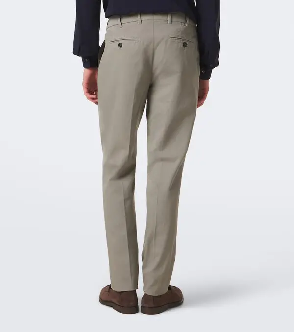Brunello Cucinelli Cotton Slim Pants - Green