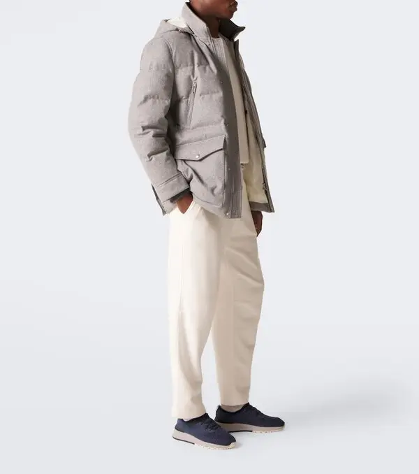 Brunello Cucinelli Knitted Lace-up Sneakers