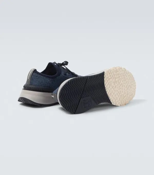 Brunello Cucinelli Knitted Lace-up Sneakers