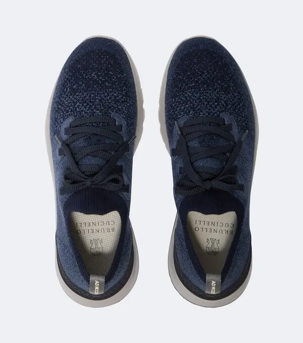 Brunello Cucinelli Knitted Lace-up Sneakers