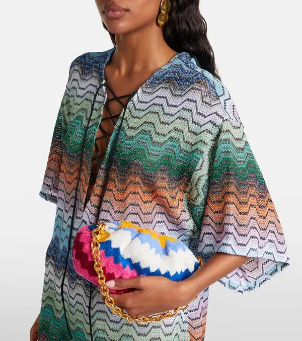 Missoni Zigzag Terry Clutch With Chain Strap