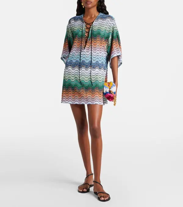 Missoni Zigzag Terry Clutch With Chain Strap