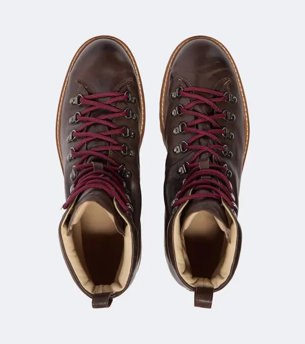 Eleventy Leather Lace-up Boots
