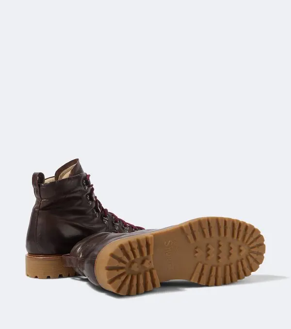 Eleventy Leather Lace-up Boots